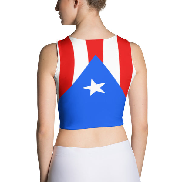 Puerto Rico Flag - Women's Fitted Crop Top - Properttees