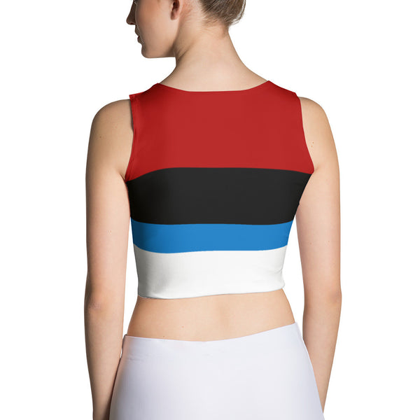 Antigua Flag - Women's Fitted Crop Top - Properttees